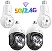 Amazon.com : SYMYNELEC 5GHz/2.4GHz Light Bulb Security Camera Outdoor ...