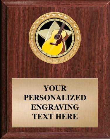 Crown Awards Guitar Plaque, 8 x 10 Guitar Plaque with Custom Engraving ...