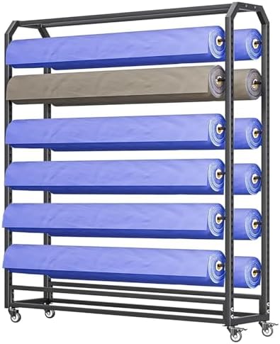 Fabric Roll Storage Rack - Heavy Duty Steel Organizer for Vinyl ...