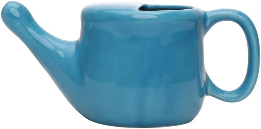 Amazon.com: HealthAndYoga™ Flojar Ceramic Jala Neti Pot with Nostril ...