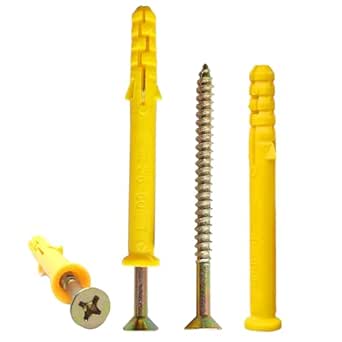 160 Pcs Wall Plugs for Brick,80 x M4*60 Masonry Self Tapping Screws,80 ...