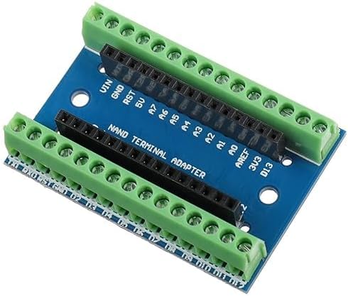QBM Arduino Nano Terminal Adapter, Blue IO Shield V1.0 Expansion Board ...
