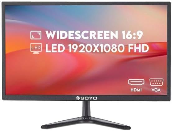Monitor Soyo 21,5'' LED SM215 (HDMI/VGA/1920x1080), pc, full hd, gamer, escritório, widescreen ...