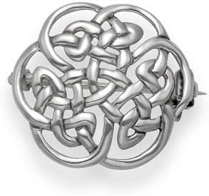 Amazon.com: Heather Needham, Silver Sterling Round Celtic Brooch. Size ...