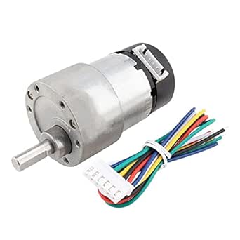 geared power JGB37 520 DC Gear Motor with Hall Encoder Speed ...