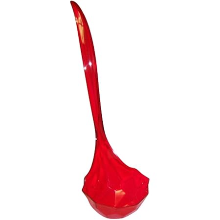 Amazon.com | Red Plastic Punch Bowl Ladle & 12 Punch Cup Hooks: Kitchen ...