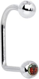 Amazon.com: Ladybug Logo Lippy Loop Labret Lip Jewelry - 14 Gauge ...