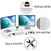 Amazon.com: TEAMIX White Dual Monitor Stand Riser with Drawer - Length ...