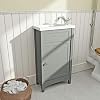 The Bath Co. Camberley satin grey cloakroom floorstanding vanity unit ...