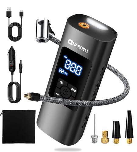 Snapklik.com : HARDELL Cordless Tire Inflator Portable Air Compressor ...