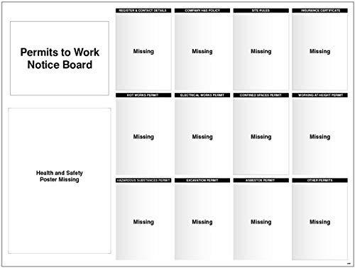 Construction Signs - Site Notice Board with doc wallets (Permits to ...