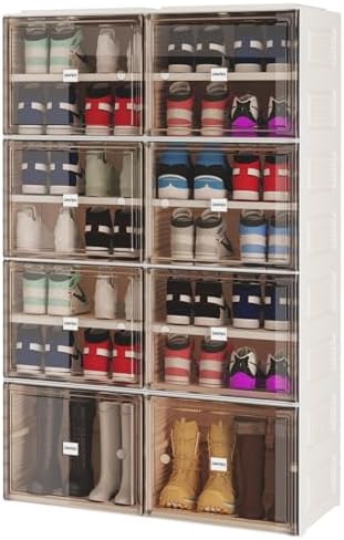 Amazon.com: Dripex Shoe Storage Cabinet 7 layers for 28 Pairs Foldable ...