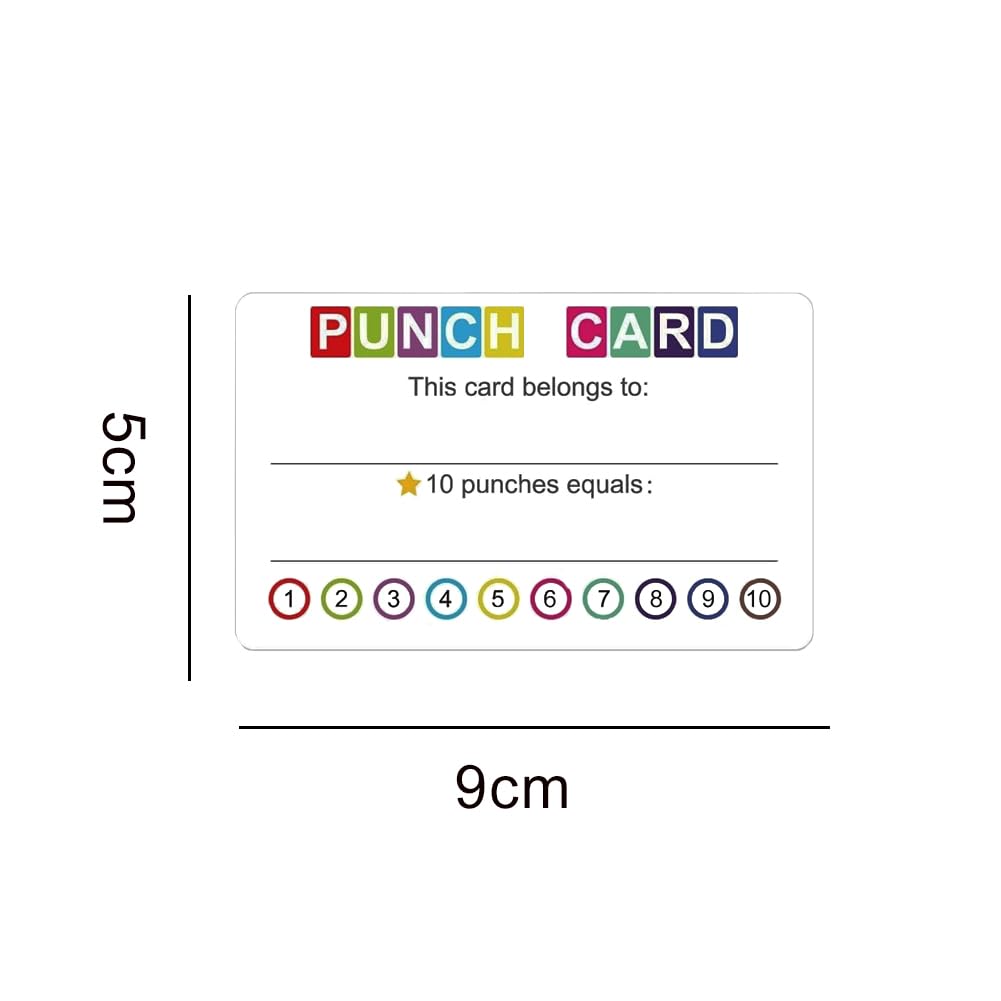 100Pcs Punch Cards Incentive Reward Cards Award Cards for Students ...
