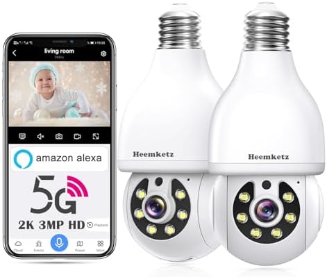 Amazon.com : Heemketz Light Bulb Security Camera - 2K/3MP HD, 360 ...