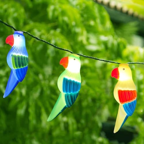 Amazon.com: Romasaty 8.5Ft Parrot String Lights, Outdoor Tropical ...