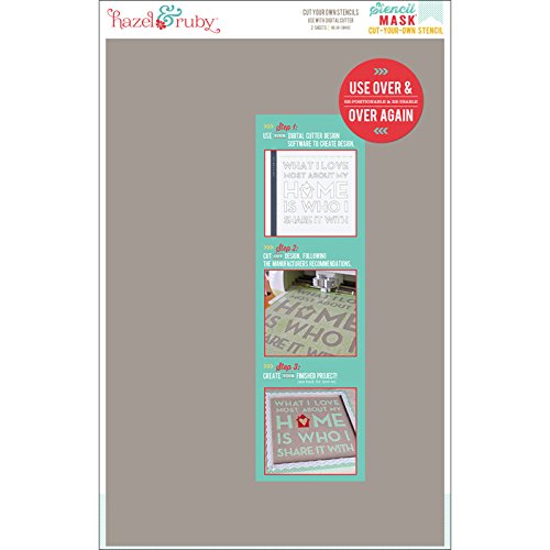 Hazel & Ruby Stencil Mask Cut Your Own Peel Away Sheets, 12-inch by 18 ...