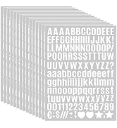 Amazon.com: 15 Sheet Small Letter Stickers - 1/2 Inch Black Vinyl Self ...