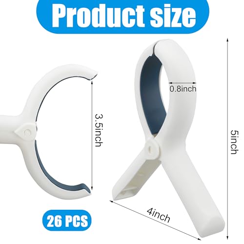 26 PCS Pool Cover Clips 5 inch Large Clamps for Above Ground Pools ...