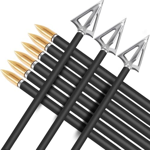 Snapklik.com : KEAUP 6 Pack 32 Inch Carbon Hunting Arrows