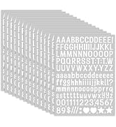 Amazon.com: 10 Sheet Letter Stickers - 2 Inch White Vinyl Self Adhesive ...