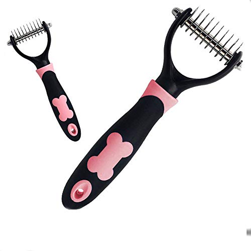 CHSG Pet Grooming Dematting Comb, Stainless Steel Rakes, Rake to Remove ...