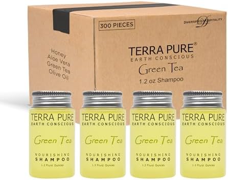 Amazon.com : Terra Pure Green Tea Shampoo, 1.2 oz. In Jam Jar With ...