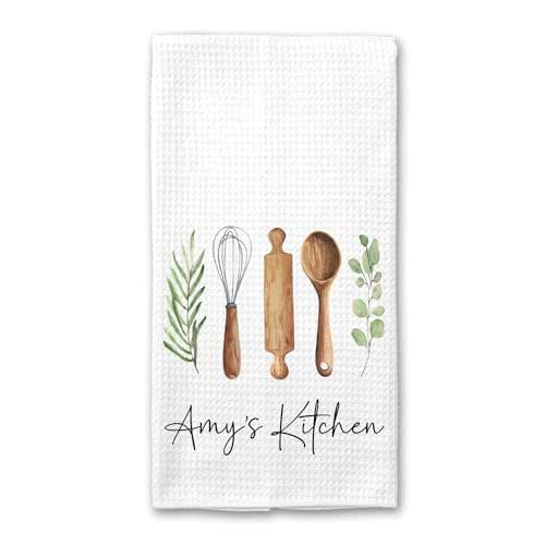 Amazon.com: Personalized Kitchen Utensils Custom Kitchen Towel, Baker ...