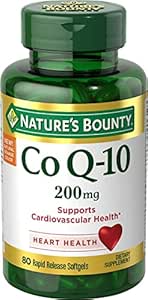 Nature's Bounty Co Q-10 200 mg Rapid Release Softgels Supports Cardiovascular Health 80 Ea (Pack ...