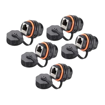MECCANIXITY RJ45 Panel Mount Coupler, IP68 Shielded Industrial Panel ...