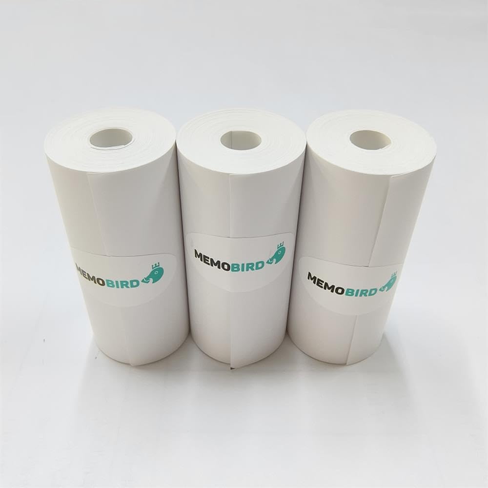 Amazon.com : MEMOBIRD Sealed 3 Rolls/Box White Notes Label Thermal ...