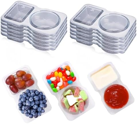 10Pcs Reusable Snack Pack Containers,Reusable Snack Pots with Lids ...