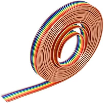 Amazon.com: risingsaplings 15FT 10P IDC Rainbow Color Flat Ribbon Cable ...
