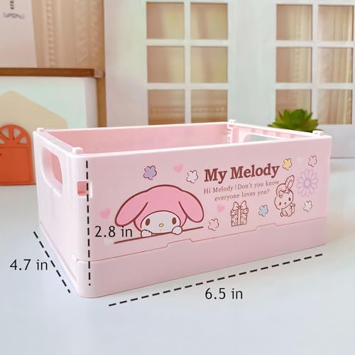 GOUYORQU My Melody Cute Storage Box,Kawaii Mini Desk Organizer - Want ...