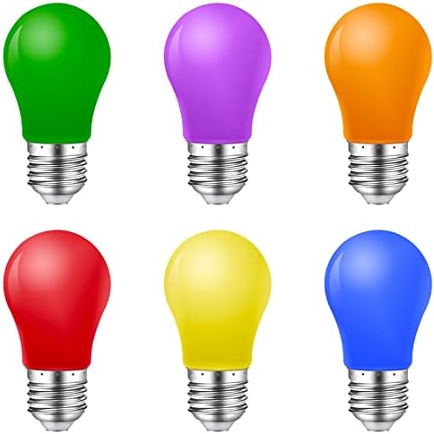 MZyoyo 1W Colored LED Bulb,E26/E27 K45 Colored Bulbs,Multicolor LED ...