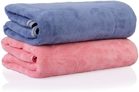 Amazon Brand - Solimo 100% Cotton 2 Piece Bath Towel Set, 500 GSM (Iris ...