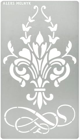 Amazon.com : Aleks Melnyk No.5 Metal Journal Stencil, Wood Burning ...