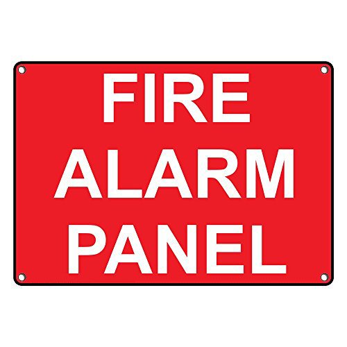 Amazon.com: Weatherproof Plastic Fire Alarm Panel Sign with English ...