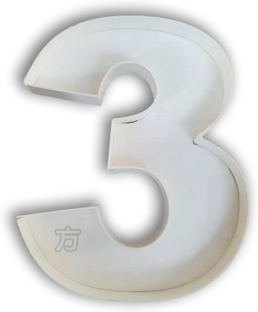 DIY decorative wooden fillable numbers 3, Hollow Fillable Numbers Shape ...