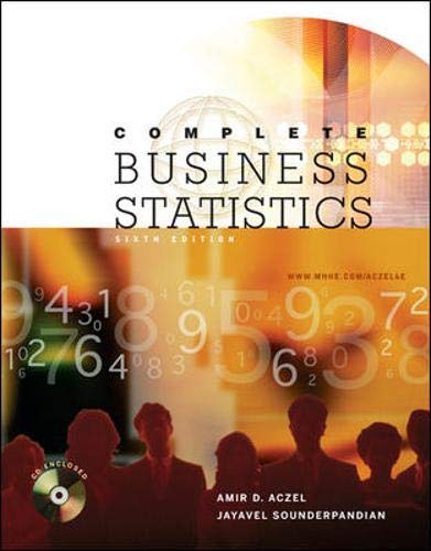 Complete Business Statistics with Student CD: Aczel,Amir: 9780073126982 ...