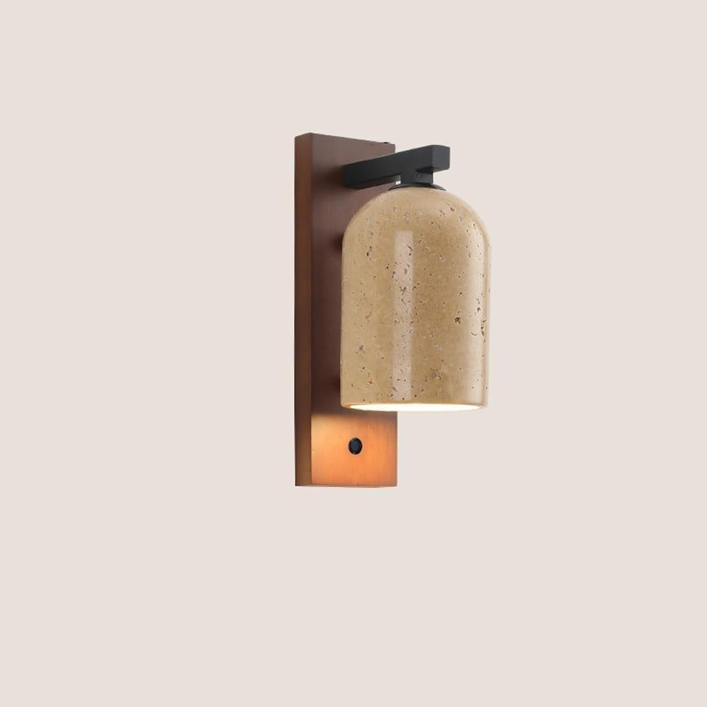 Natural Alabaster Wall Sconce Nordic Stone Round Marble Wall Light ...