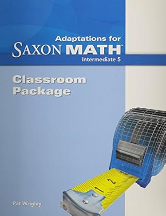 Amazon.com: Saxon Math Intermediate 5: Classroom Package Adaptation ...