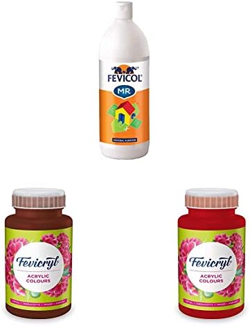 Fevicol MR 1 kg & Fevicryl Arylic colors 500ml combo of Dark Brown ...