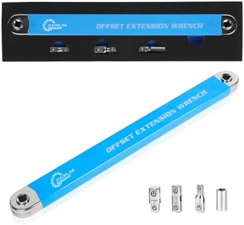 jixinlar Offset Extension Wrench, Zero Degree Ratchet Extension Set ...