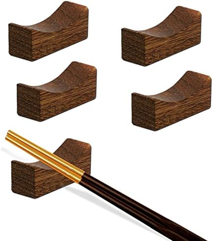 10pcs Premium Wooden Chopsticks Rests and Holders for Spoons Forks ...