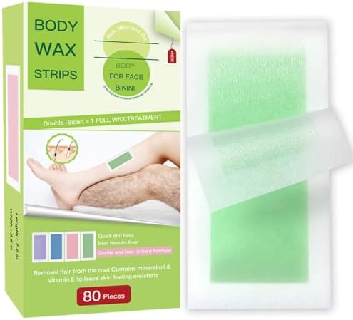 Amazon.com : Nair Hair Remover Wax Ready Strips for Legs & Body, No ...