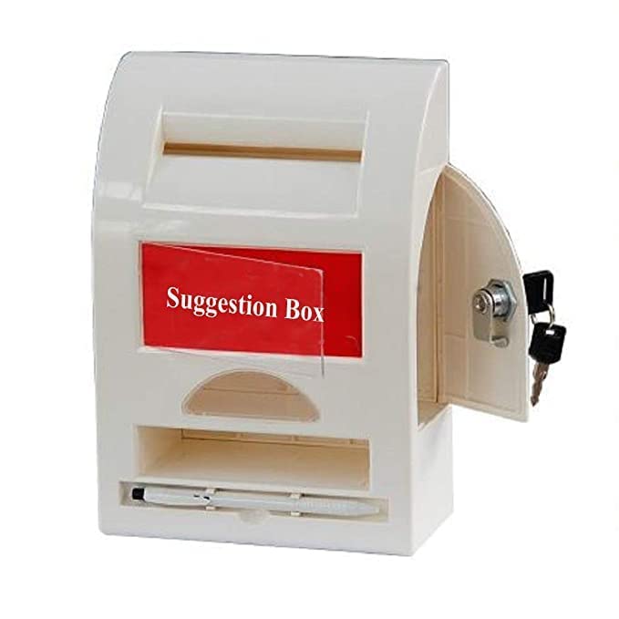 BREZLEEN Suggestion Box Letter Box for Home and Office| Cream Color ...