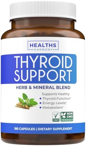Amazon.com: Thyroid Support with Iodine - 180 Capsules (Non-GMO ...