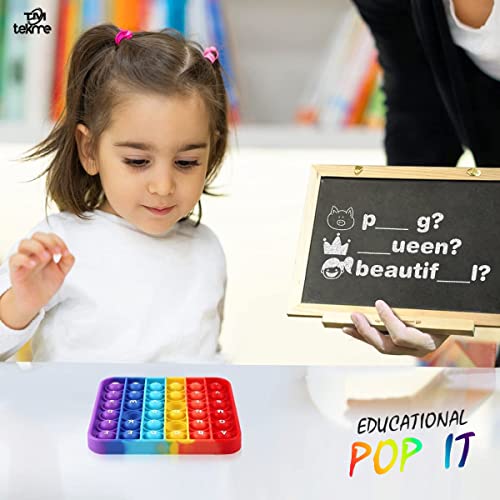 tekme Educational Pop It Fidget Toy With Alphabets for Kids - Push ...