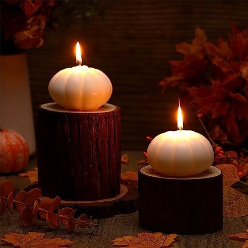 Amazon.com: Mtlee 6 Pieces Thanksgiving Pumpkin Shaped Soy Candles ...