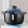 Amazon.com: Ceramic Pot with Lid, 1.7 Quart, Heat-Resistant for Cooking ...